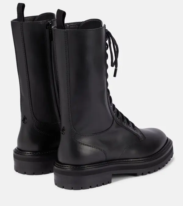 JIMMY CHOO Cora Leather Combat Boots