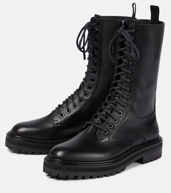 JIMMY CHOO Cora Leather Combat Boots