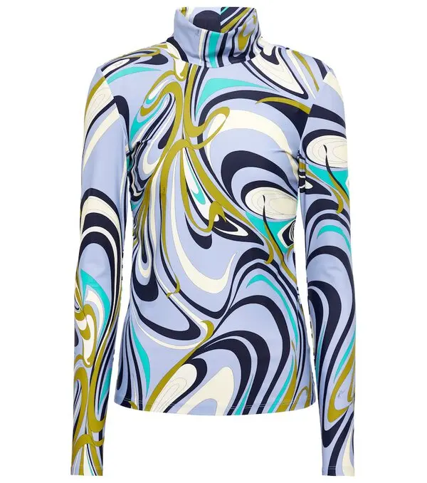 Emilio Pucci Printed Turtleneck Top