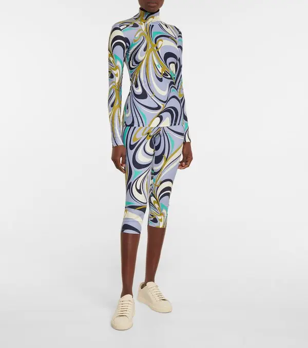 Emilio Pucci Printed Turtleneck Top