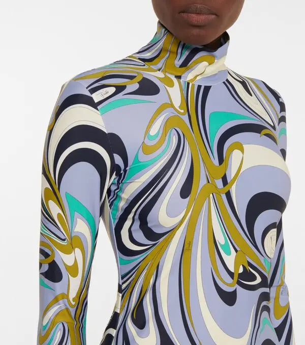 Emilio Pucci Printed Turtleneck Top