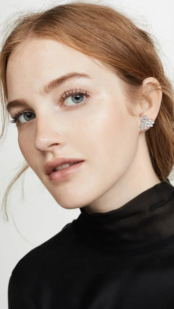 JENNIFER BEHR Violet Stud Earrings - Crystal