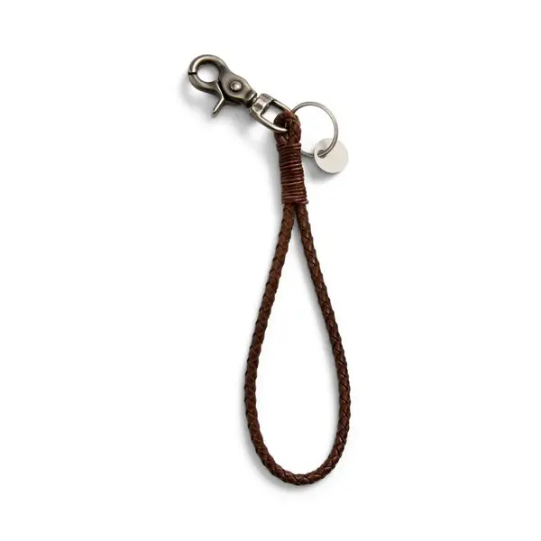 Ralph Lauren Braided Leather Key Fob