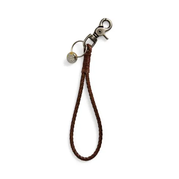 Ralph Lauren Braided Leather Key Fob