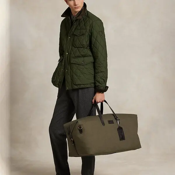 Ralph Lauren Leather-trim Duffle - Defender Green/dark Brown
