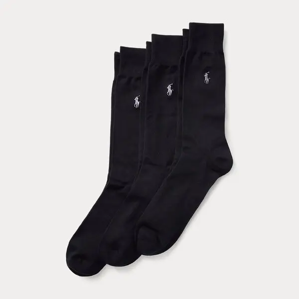 Ralph Lauren Supersoft Trouser Socks 3-pack - Black