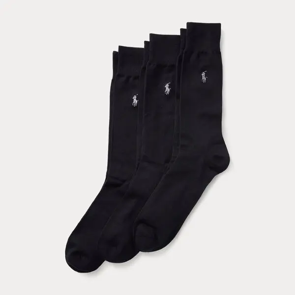 Ralph Lauren Supersoft Trouser Socks 3-pack - Black