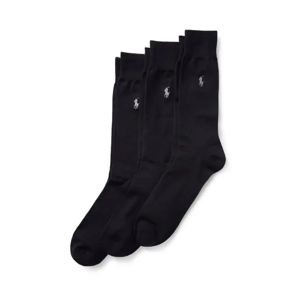 Ralph Lauren Supersoft Trouser Socks 3-pack - Black