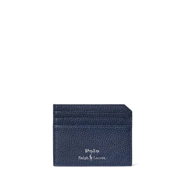 Ralph Lauren Pebbled Leather Card Case - Navy