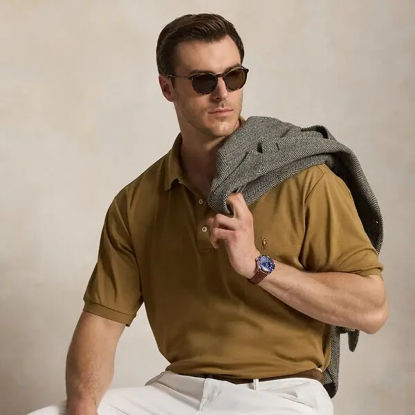 Ralph Lauren Soft Cotton Polo Shirt - Cafe Brown