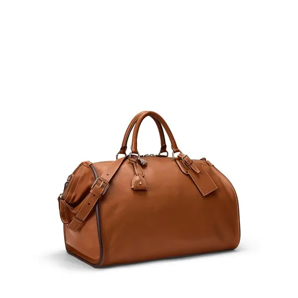 Ralph Lauren Saddle Calfskin Weekender Duffle Bag