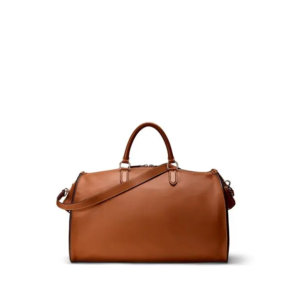 Ralph Lauren Saddle Calfskin Weekender Duffle Bag