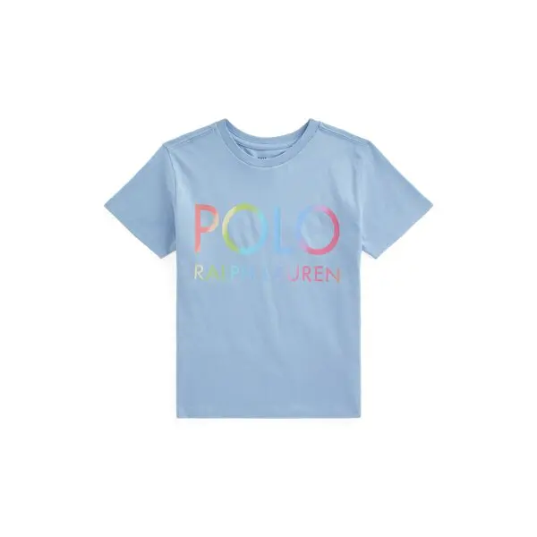 Ralph Lauren Logo Cotton Jersey Tee - Chambray Blue