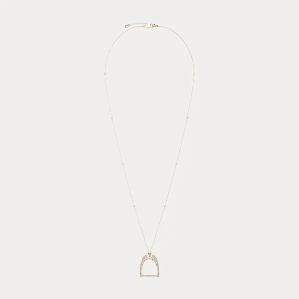 Ralph Lauren Pavé Diamond Necklace - Rose Gold With Diamonds