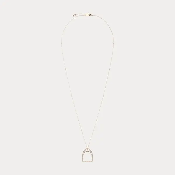 Ralph Lauren Pavé Diamond Necklace - Rose Gold With Diamonds