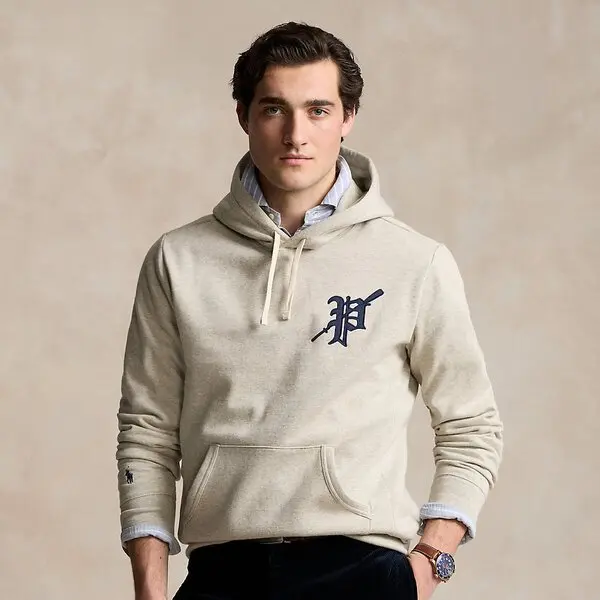 Ralph Lauren Fleece Graphic Hoodie - Light Heather