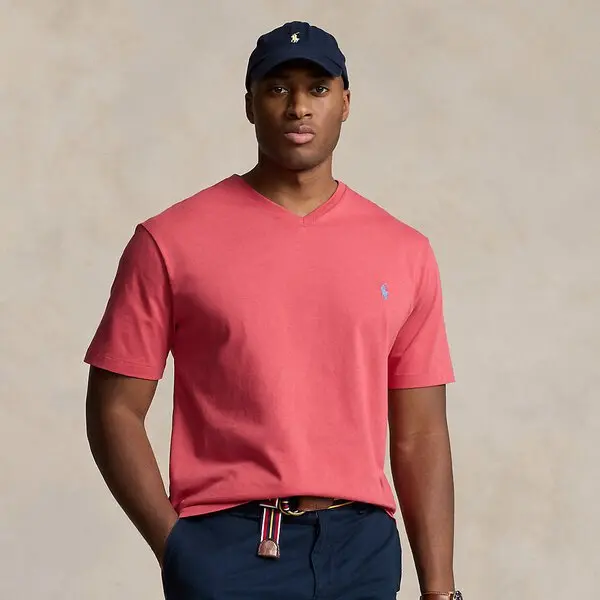 Ralph Lauren Jersey V-neck T-shirt - Nantucket Red