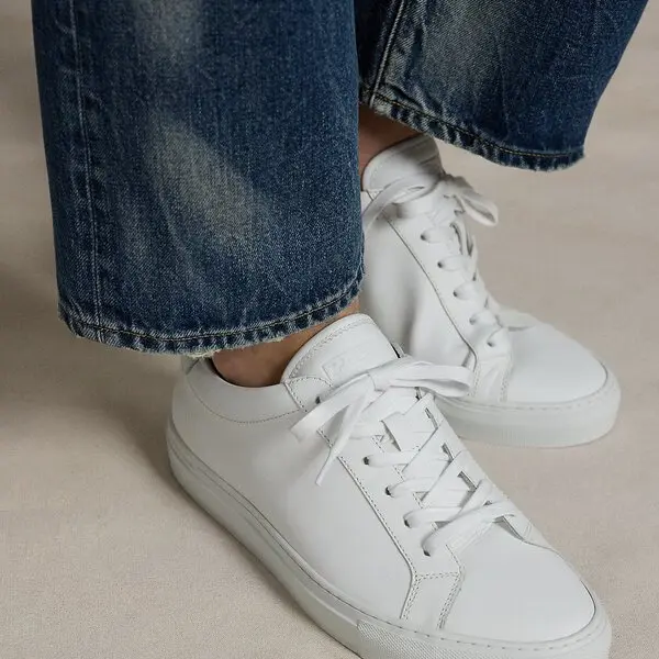 Ralph Lauren Jermain Leather Sneakers - White