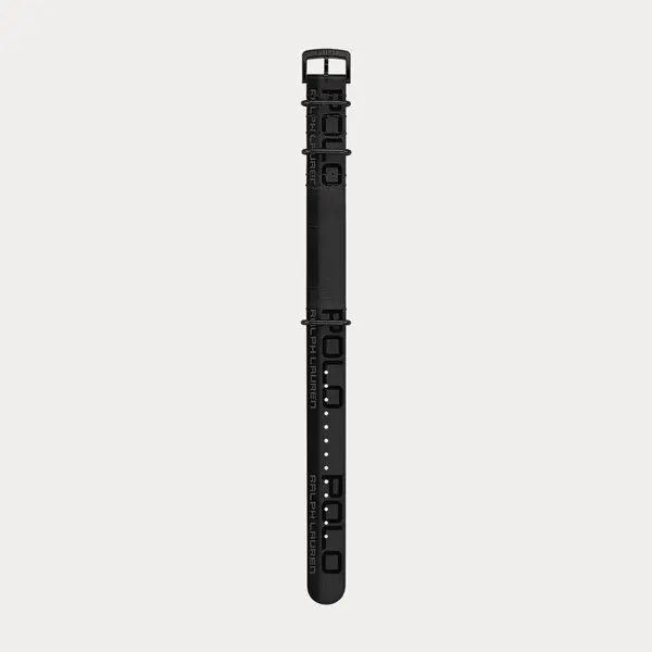 Ralph Lauren Leather Watch Strap - Black & Grey