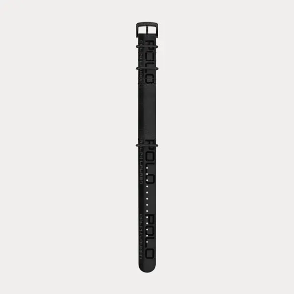 Ralph Lauren Leather Watch Strap - Black & Grey