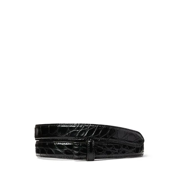 Ralph Lauren Alligator Belt Strap - Black