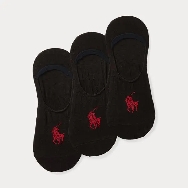 Ralph Lauren No-show Liner Socks 3-pack - Black