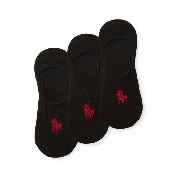 Ralph Lauren No-show Liner Socks 3-pack - Black