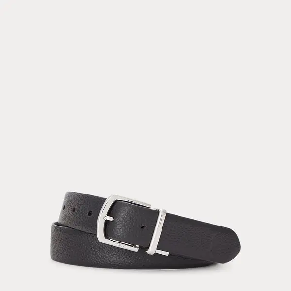 Ralph Lauren Reversible Leather Belt - Black/navy