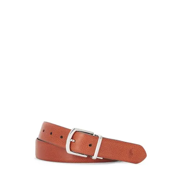 Ralph Lauren Reversible Leather Belt - Cognac/burgundy
