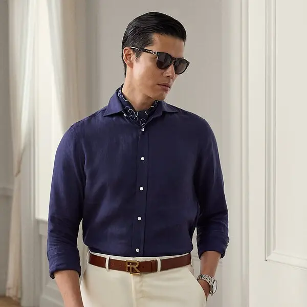 Ralph Lauren Linen Shirt - Spring Navy