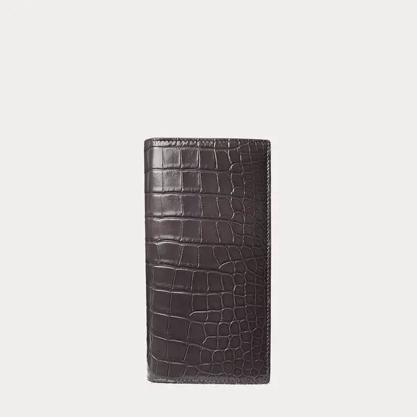 Ralph Lauren Alligator Continental Wallet - Asphalt