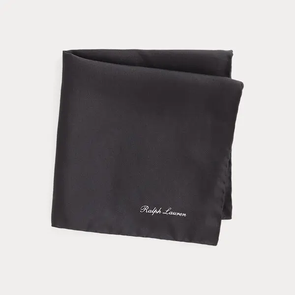 Ralph Lauren Silk Pocket Square - Black