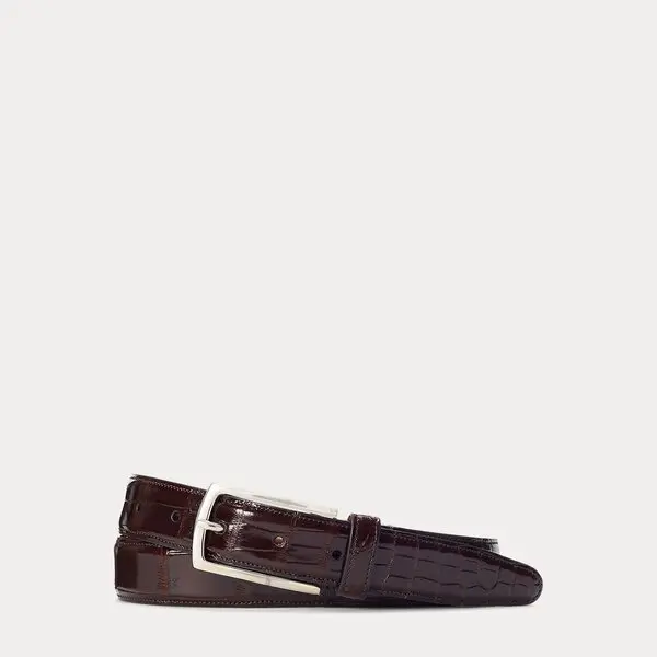 Ralph Lauren Alligator Belt - Brown