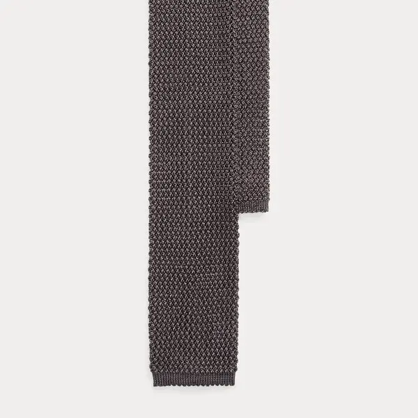Ralph Lauren Knit Silk Neck Tie - Dark Grey