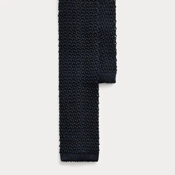 Ralph Lauren Knit Silk Neck Tie - Navy