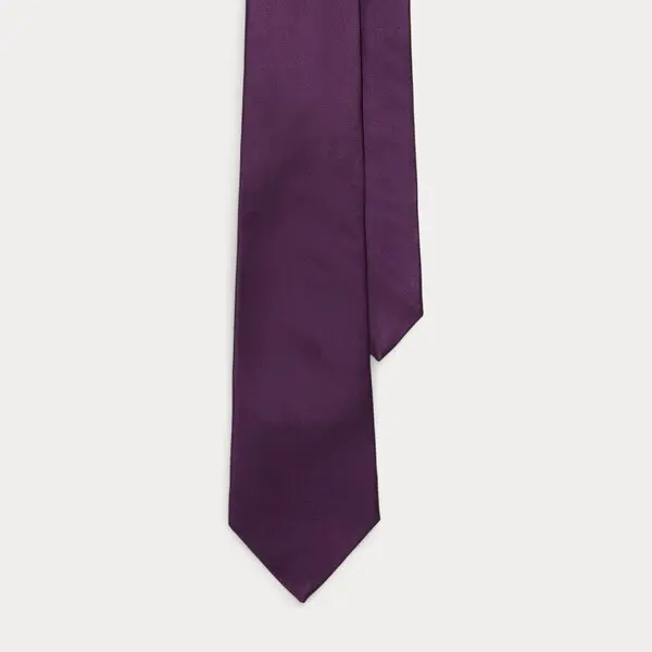 Ralph Lauren Silk Satin Neck Tie - Dark Purple
