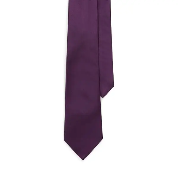 Ralph Lauren Silk Satin Neck Tie - Dark Purple