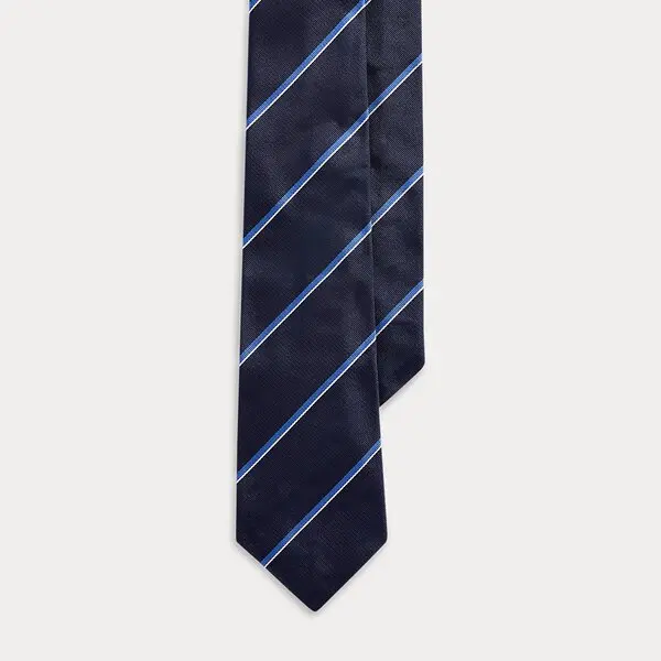 Ralph Lauren Striped Silk Repp Neck Tie - Navy Multi