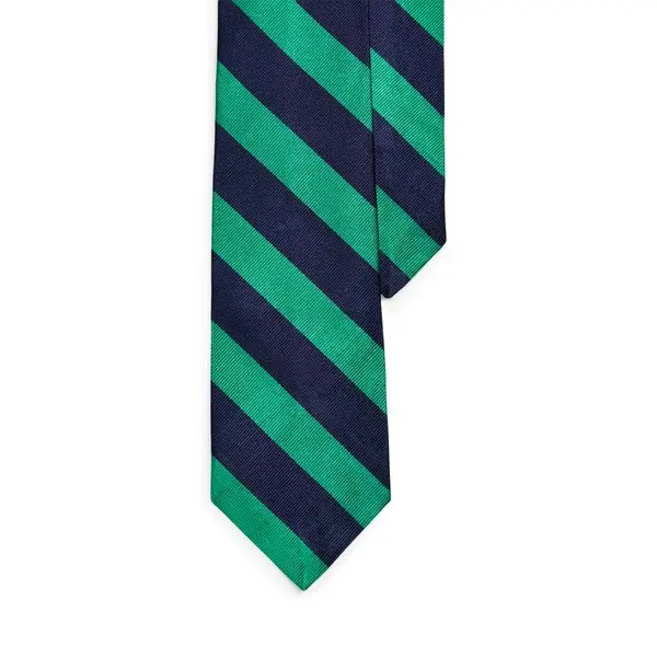 Ralph Lauren Striped Silk Repp Neck Tie - Navy/green