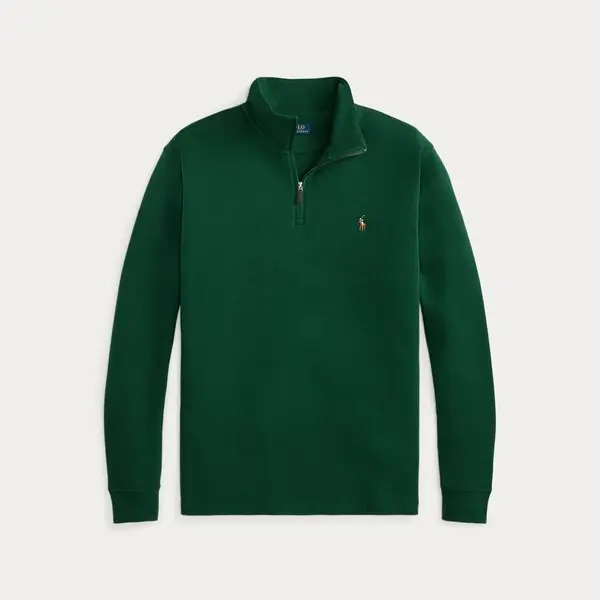 Ralph Lauren Estate-rib Quarter-zip Pullover - Moss Agate