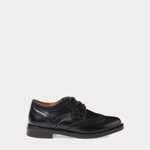 Ralph Lauren Leather Wingtip Oxford Shoe - Black
