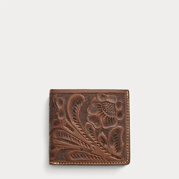 Ralph Lauren Hand-tooled Leather Billfold - Brown