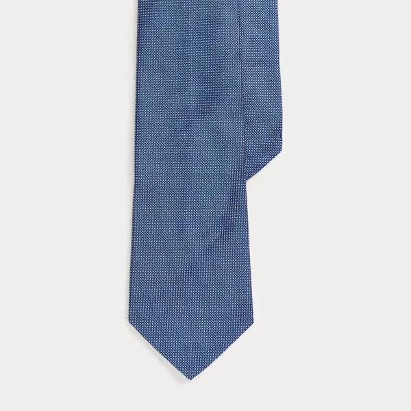 Ralph Lauren Pin Dot Silk Narrow Tie - Royal/white