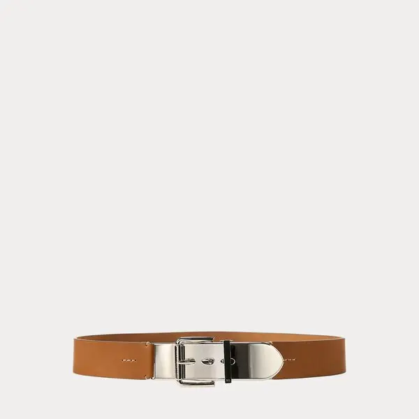 Ralph Lauren Calfskin Letter-opener Belt - Rl Gold