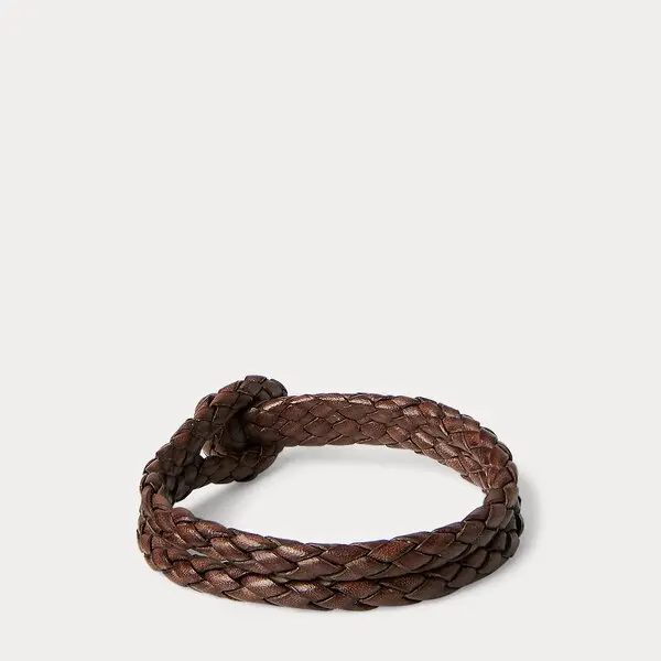 Ralph Lauren Hand-braided Leather Bracelet - Brown