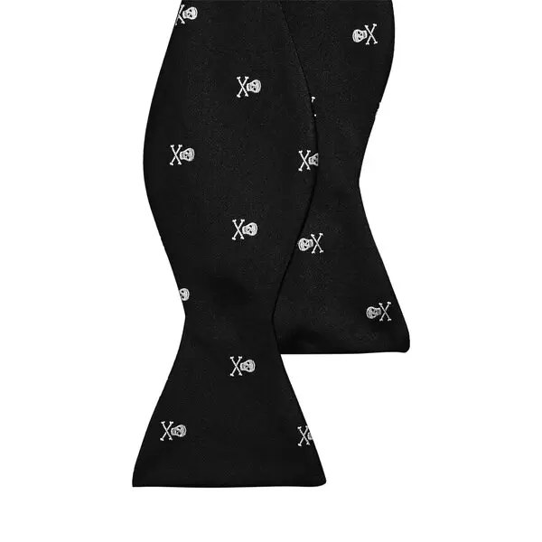 Ralph Lauren Skull-and-bones Bow Tie - Black/white