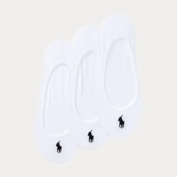 Ralph Lauren Ultralow Liner Socks 3-pack - White