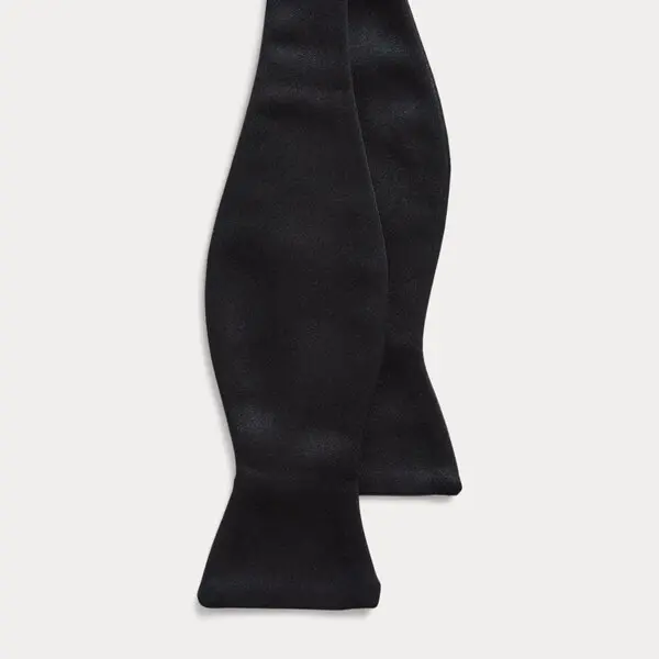 Ralph Lauren Purple Label Silk Satin Bow Tie - Black