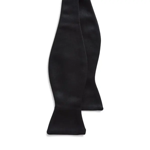Ralph Lauren Purple Label Silk Satin Bow Tie - Black
