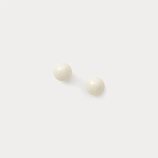 Ralph Lauren 10 Mm Faux- Stud Earrings - Pearl